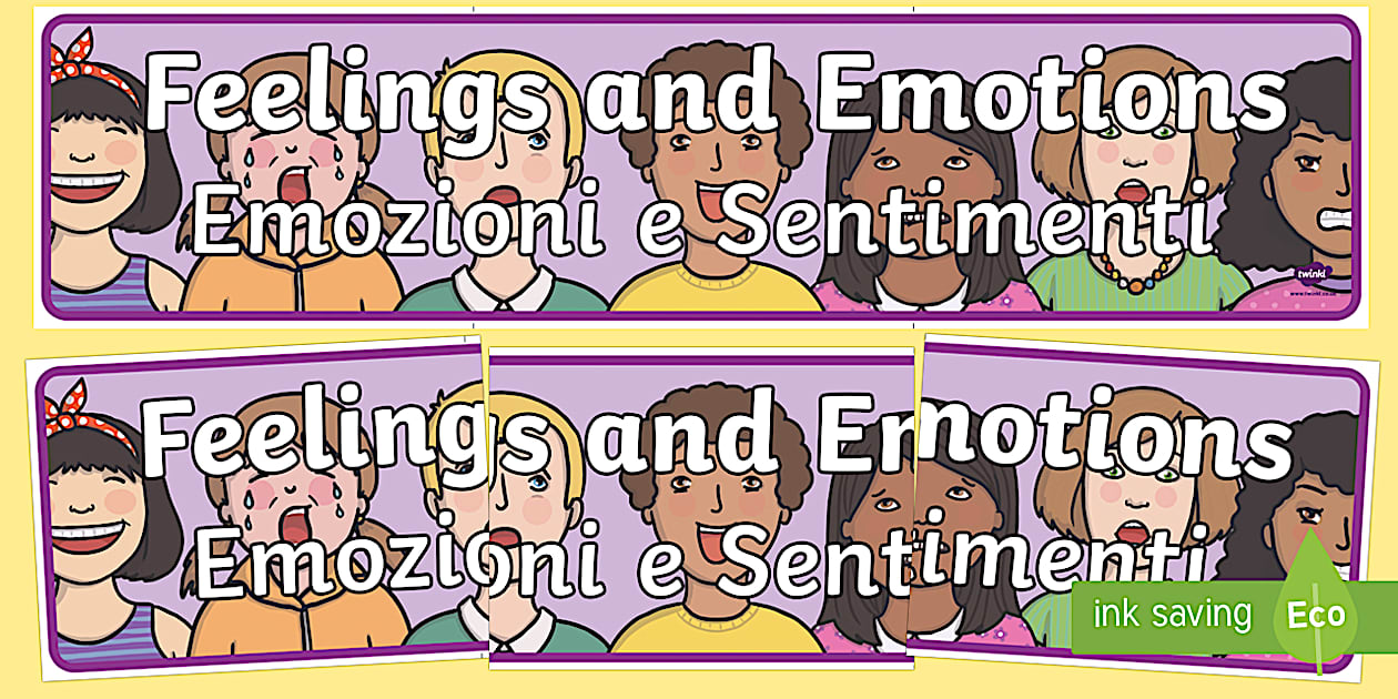 Feelings and Emotions Display Banner English/Italian - Feelings and ...