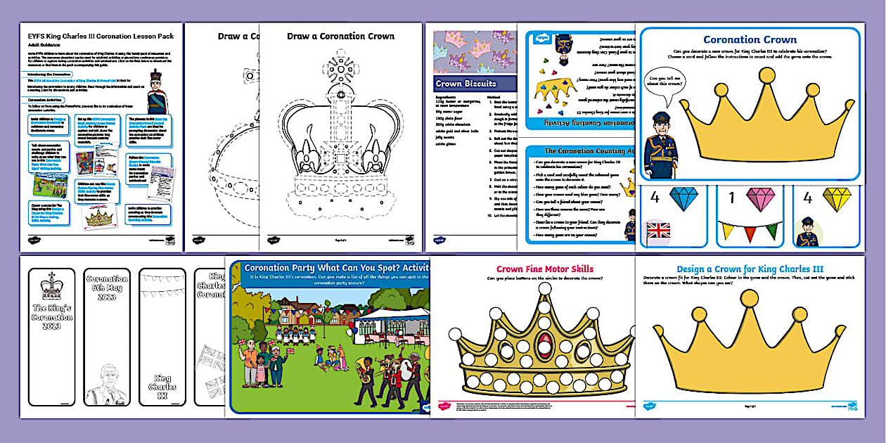 Kindergarten King Charles III Coronation Lesson Pack | Twinkl