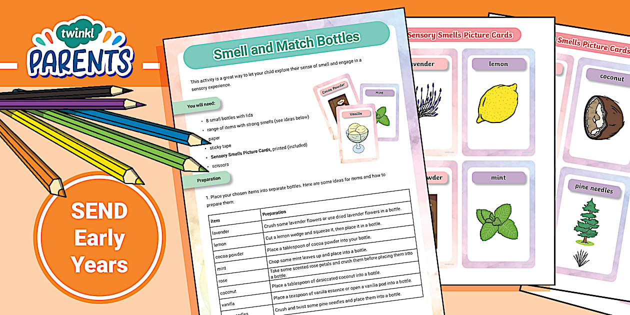 SEND Early Years Activities: Smell and Match Bottles