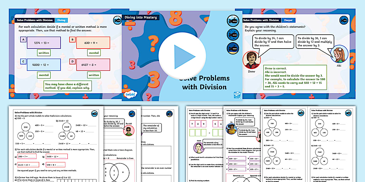 👉 Y6 Step 13 Solving Problems with Long Division Teaching Pack