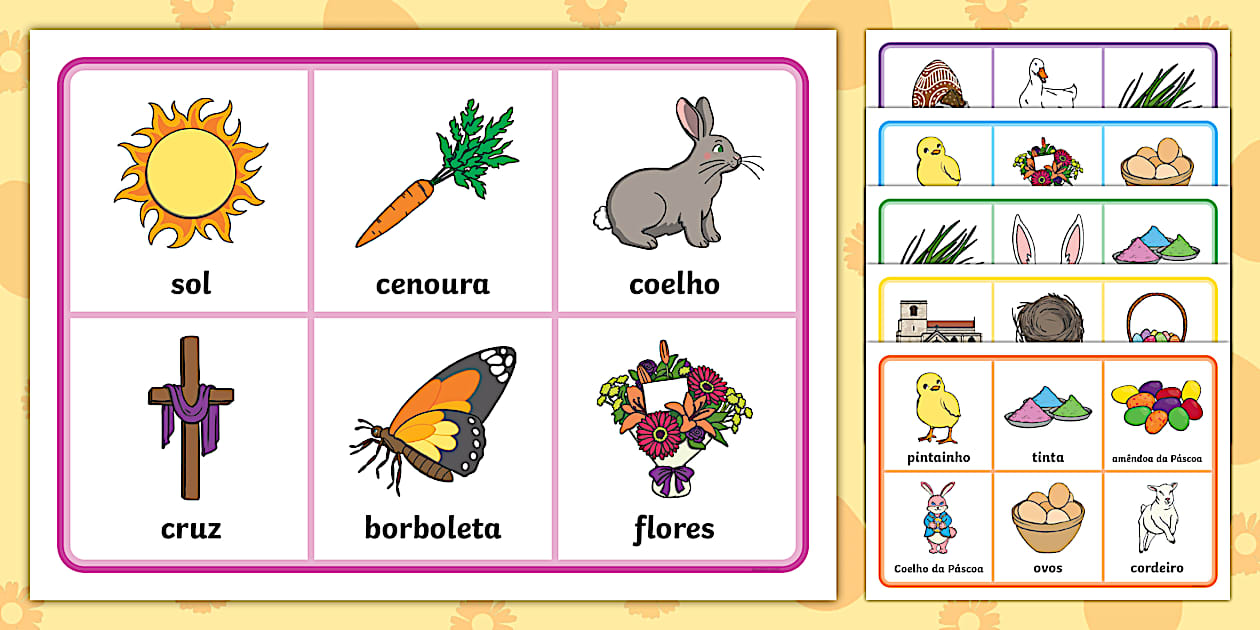Bingo: Páscoa - Jogo de Páscoa (teacher made) - Twinkl