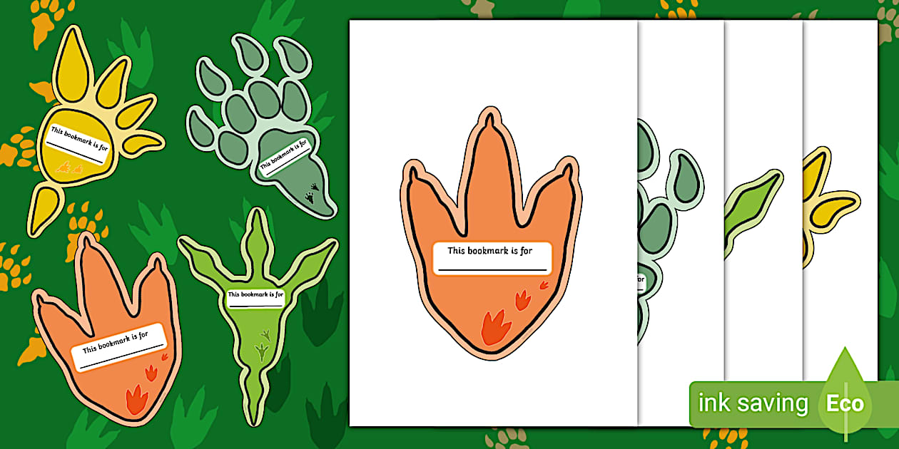 Colourful Dinosaur Feet Bookmarks | Twinkl KS1 | Stationery