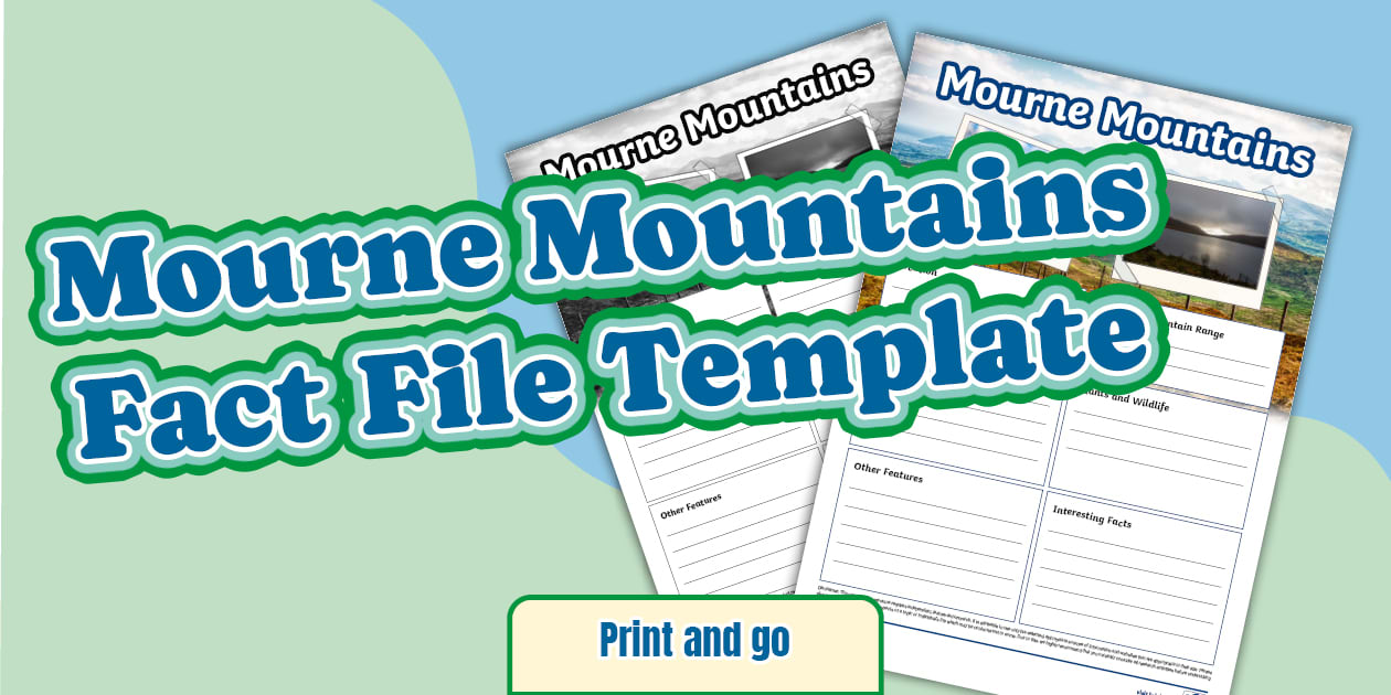 Mourne Mountains Fact File Template