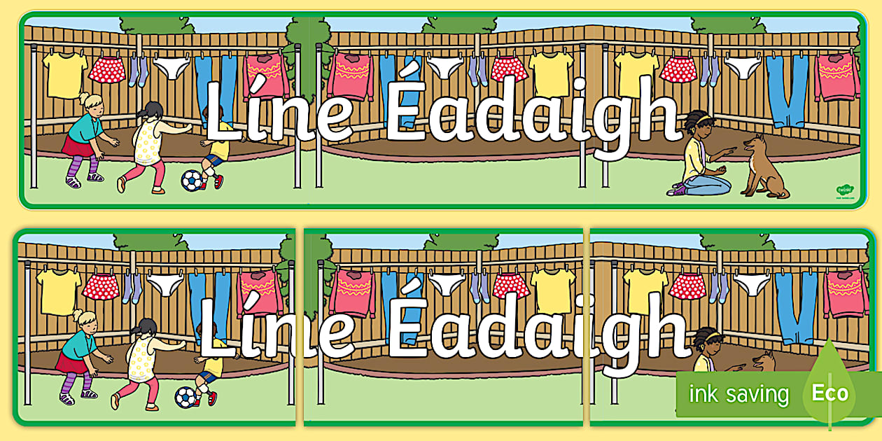 Clothes Line Display Banner Gaeilge