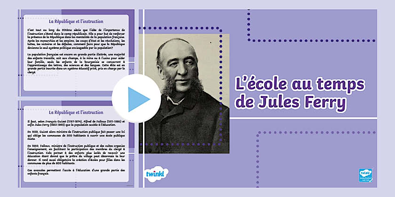 L'école au temps de Jules Ferry (teacher made) - Twinkl