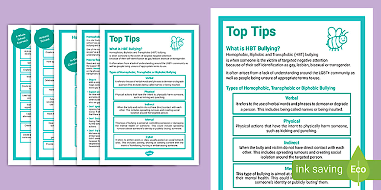 Homophopic, Biphobic and Transphobic Bullying - A CfE Best Practice Guide