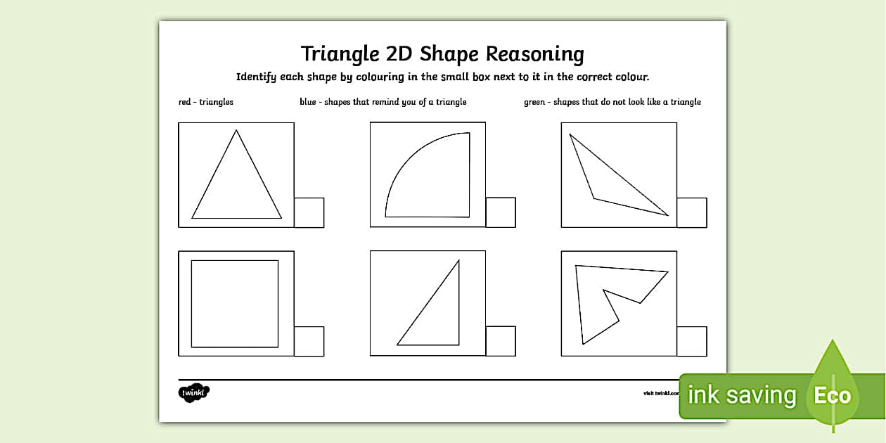 👉 Triangle 2D Shape Reasoning Task Mat - Twinkl