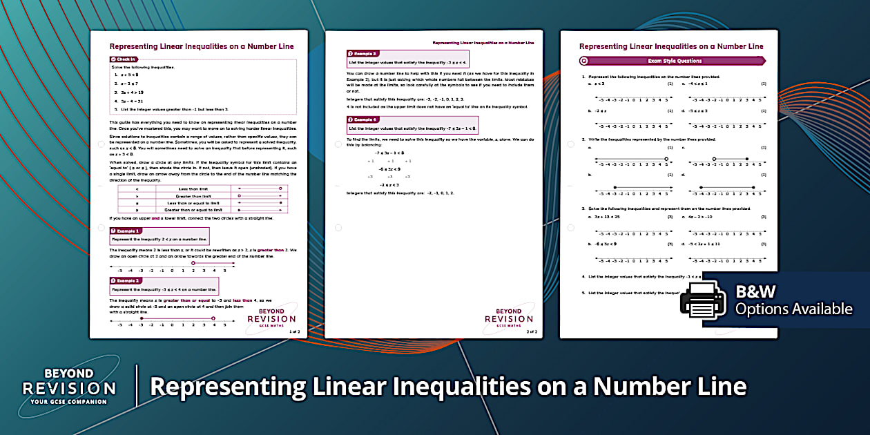 👉 Inequality Number Line | Maths | Beyond (teacher made)