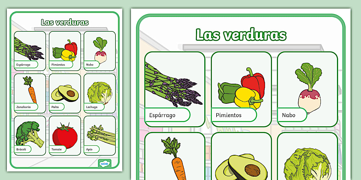 Lámina de verduras | Twinkl (teacher made) - Twinkl