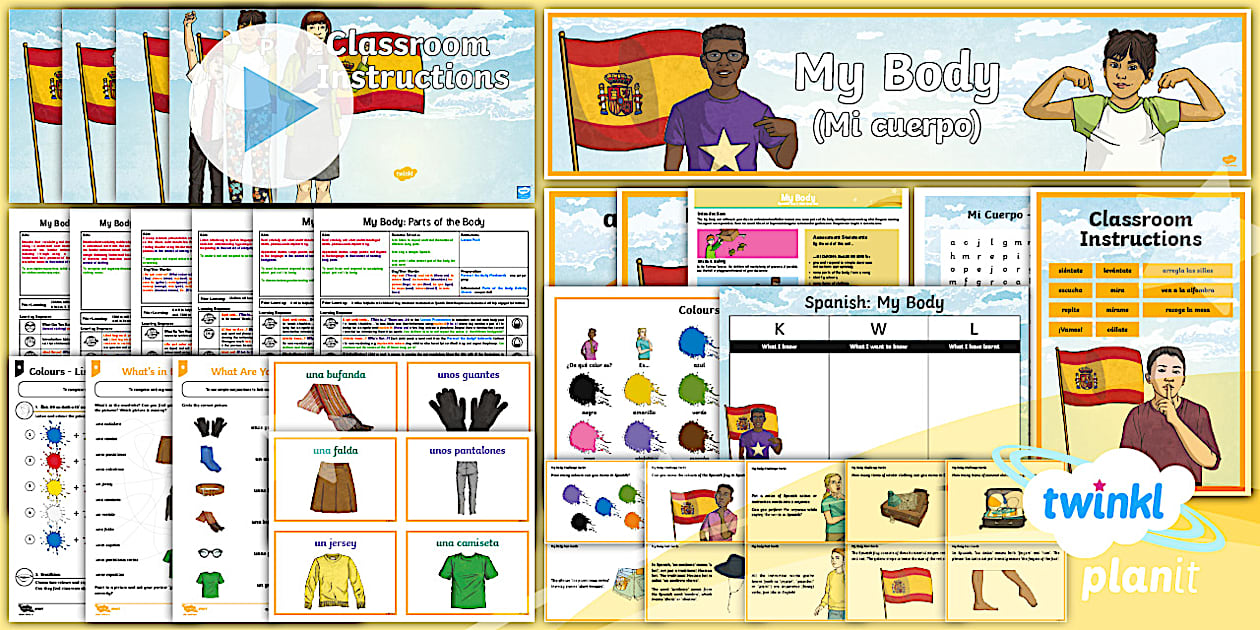 Spanish: My Body Year 3 Unit Pack (teacher made) - Twinkl