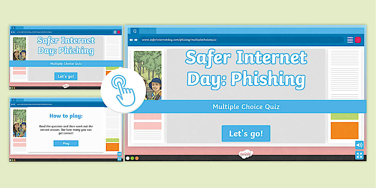 Safer Internet Day Phishing Multiple Choice Quiz - Twinkl