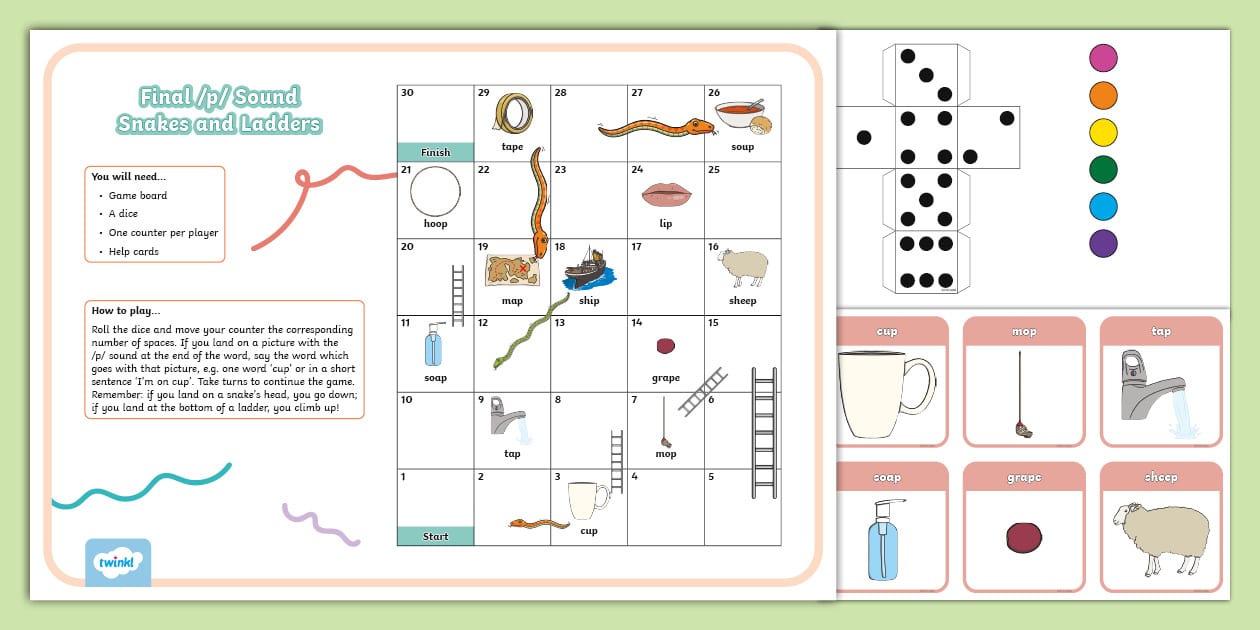 Final p Sound Snakes And Ladders teacher Made Twinkl final-p-sound-snakes-and-ladders-teacher-made-twinkl