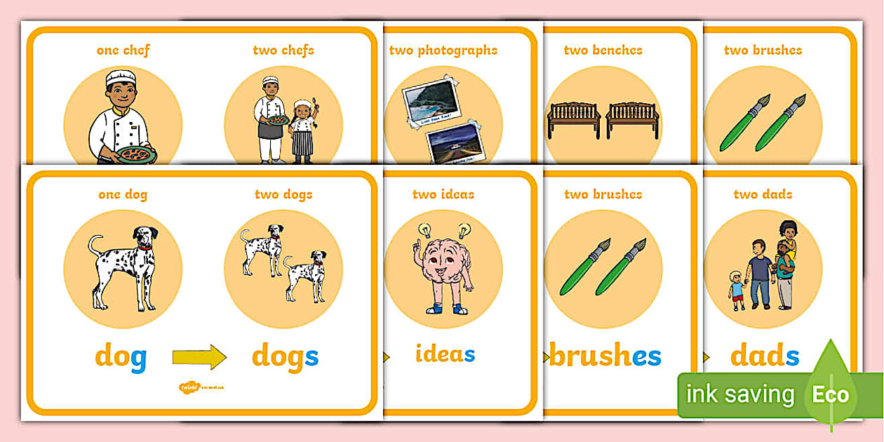 Regular Plurals Adding 's' and 'es' Display Posters - Twinkl