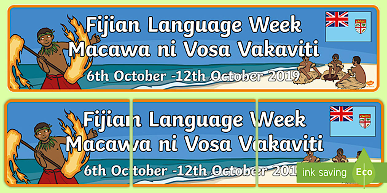 Fijian Language Week Banner (teacher made) - Twinkl
