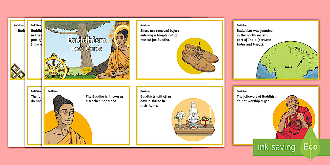 Editable Buddhism Facts Cards (Hecho por educadores)
