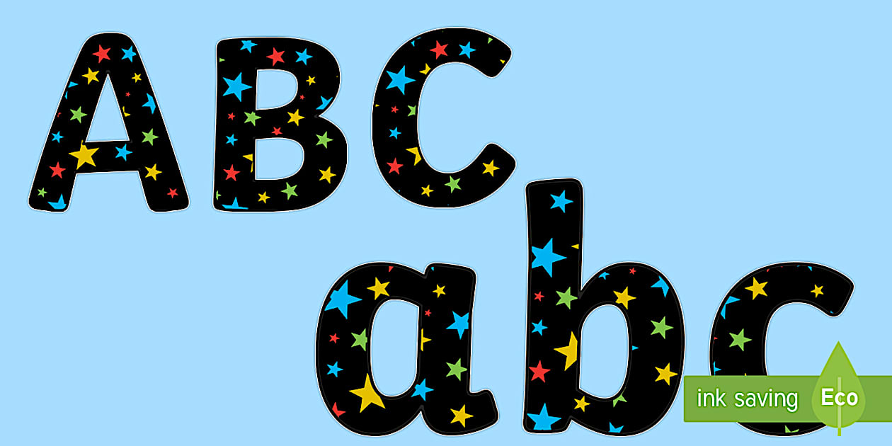 Cursive Star-Themed Display Lettering (teacher made)