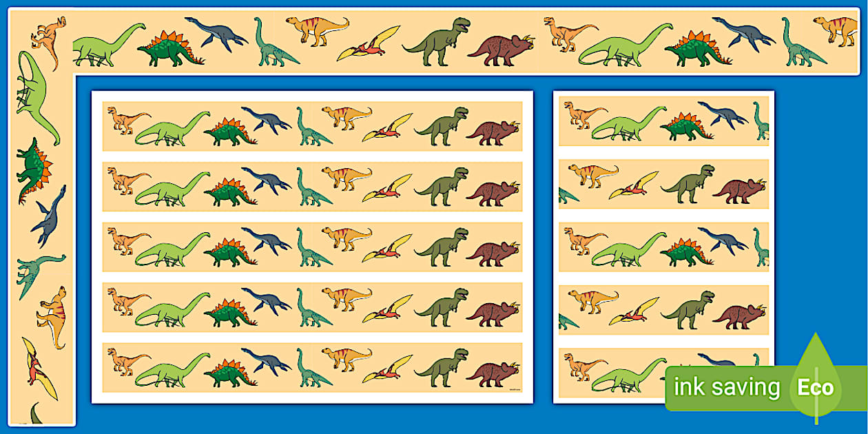 Dinosaurs Display Borders (teacher made) - Twinkl