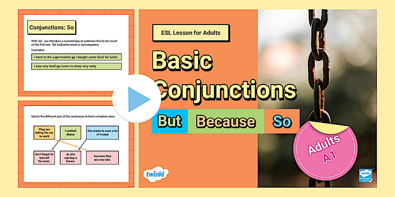 Basic Conjunctions (teacher made) - Twinkl