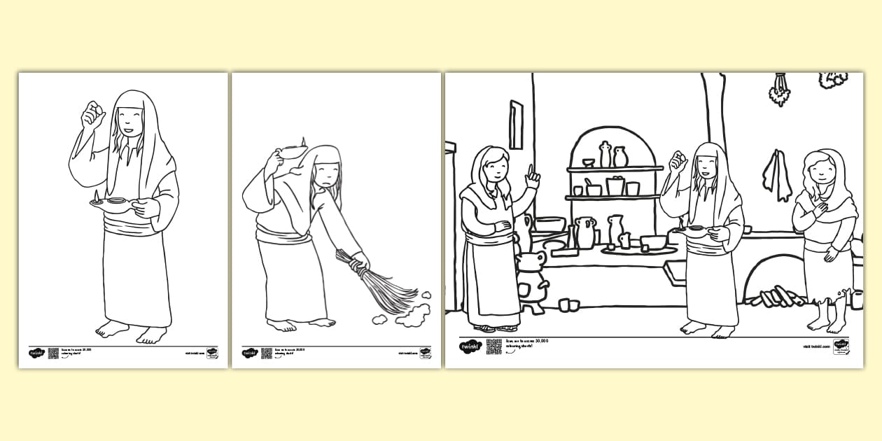 The Lost Coin Colouring Sheets - Twinkl RE (teacher made)