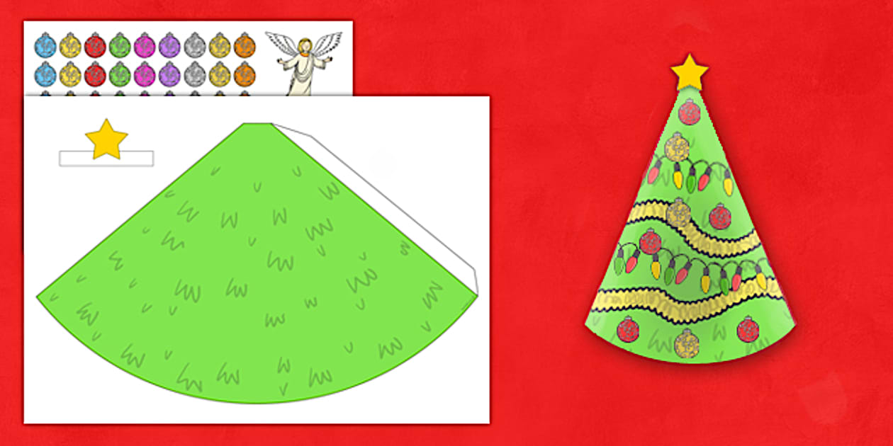 Cone Christmas Tree Craft Resource Pack (teacher made)