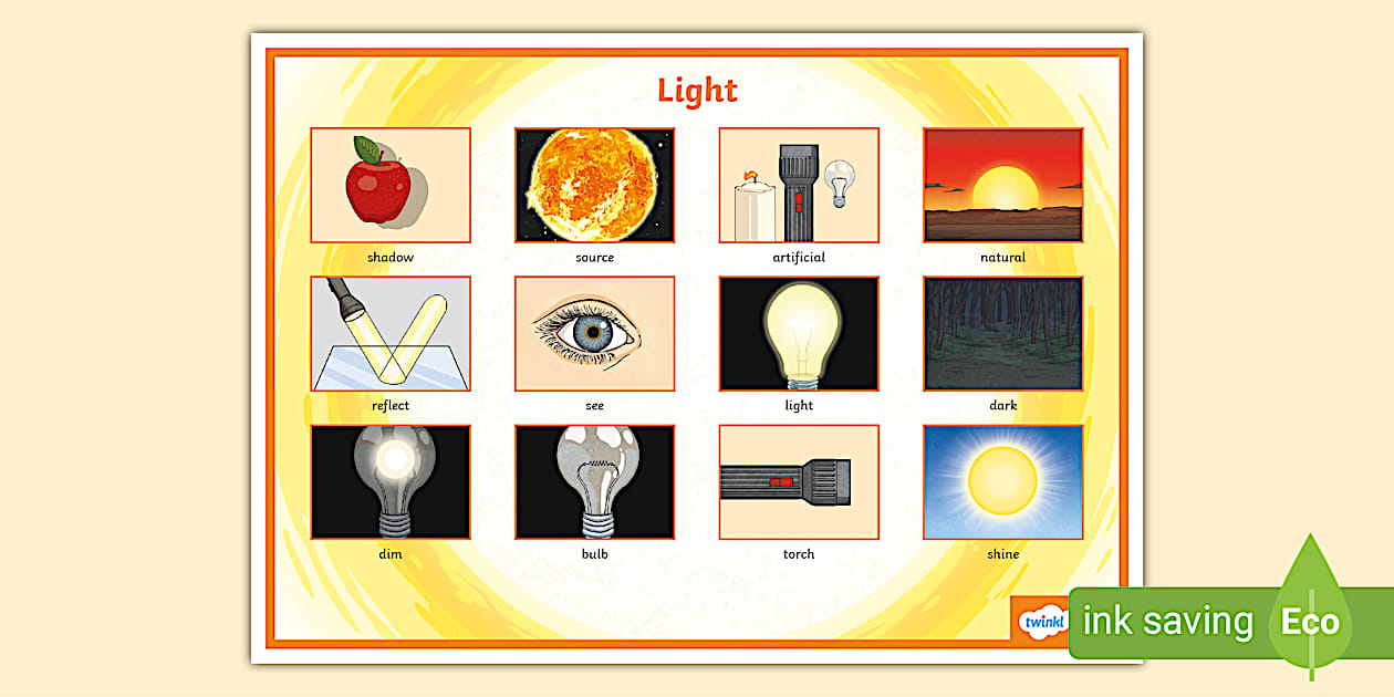 Light Word Mat (teacher made) - Twinkl