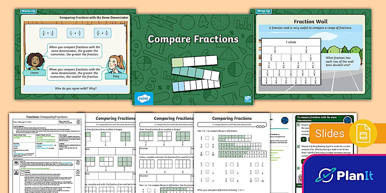 During the Third Year Rational Numbers: Comparing Fractions Lesson 2