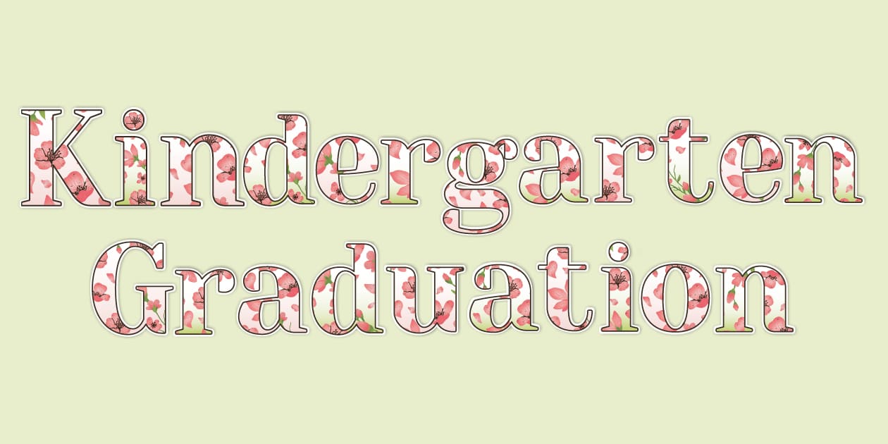 Kindergarten Graduation Display Lettering - English 幼稚園の卒園 ディスプレイ 文字 英語