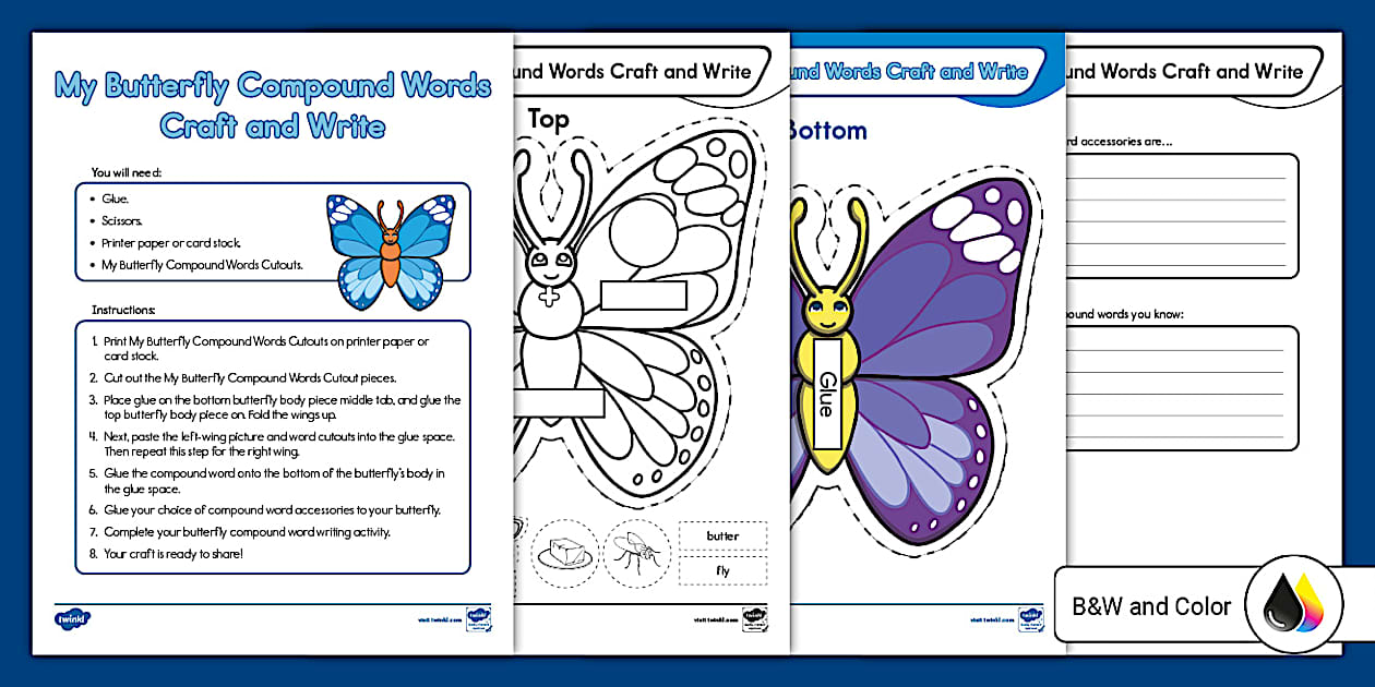 Butterfly Compound Word | Spring Season | Twinkl USA