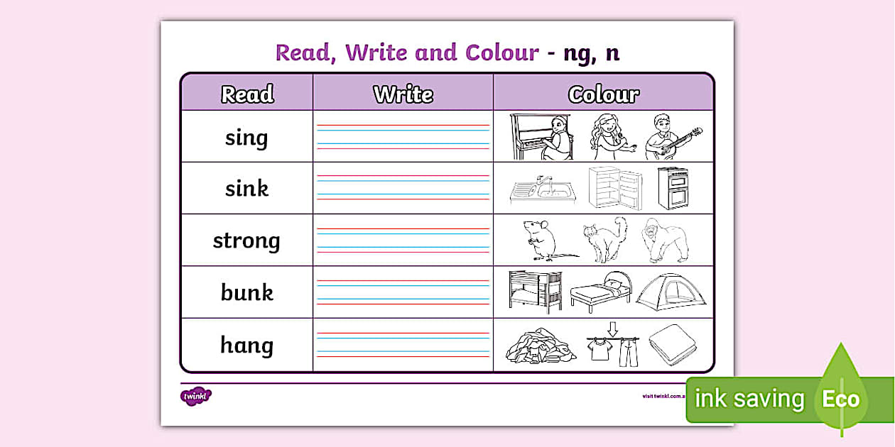 Read, Write and Colour (teacher made) - Twinkl