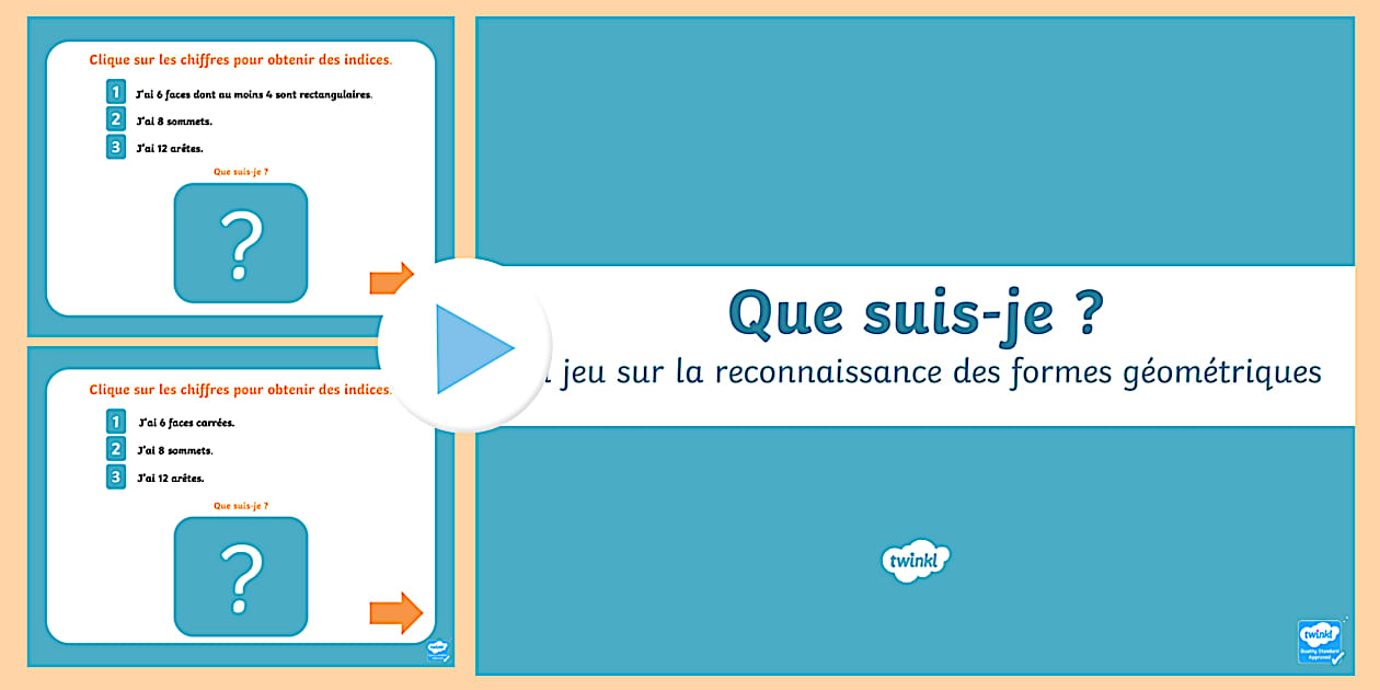 Powerpoint : Que suis-je ? - Les formes en 3D - Que suis-je Propriétés des
