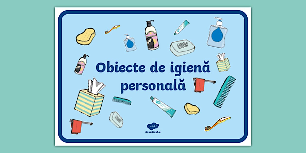 Obiecte de igienă personală – Planșă - Twinkl