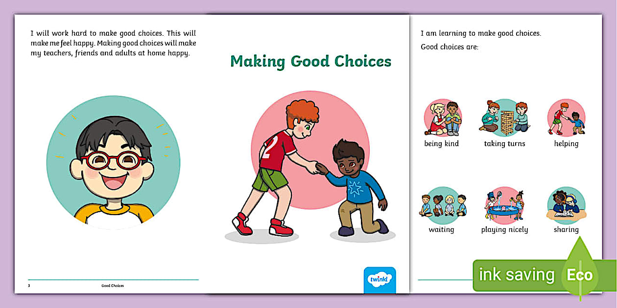Good Choices Worksheet - Social Situation (teacher made)