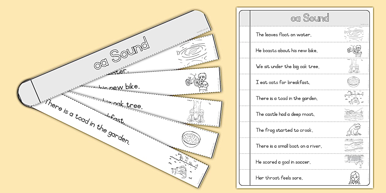 Grade 2 Phonics Reading Strips oa (teacher made) - Twinkl