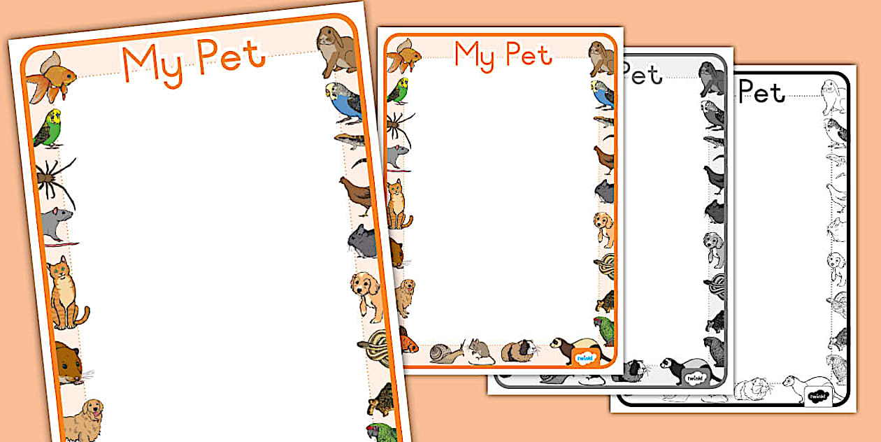 My Pet Picture Frame Poster (teacher made) - Twinkl