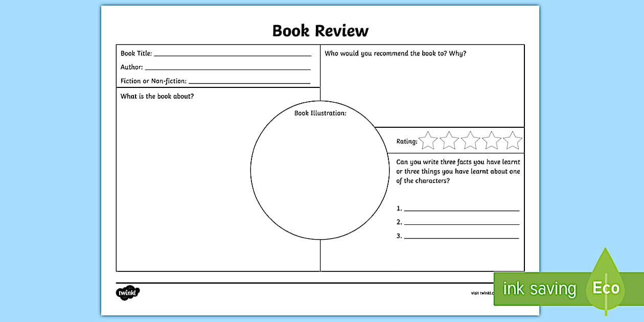 Book Review Writing Template (teacher made) - Twinkl