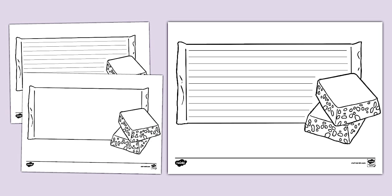 Chocolate Bar Writing Template