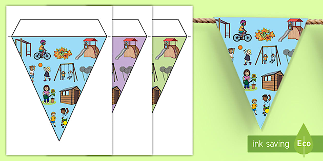 Editable Outdoor Area Themed Bunting (teacher made)