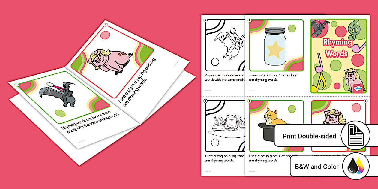 Rhyming Word Pairs Emergent Reader (Teacher-Made) - Twinkl