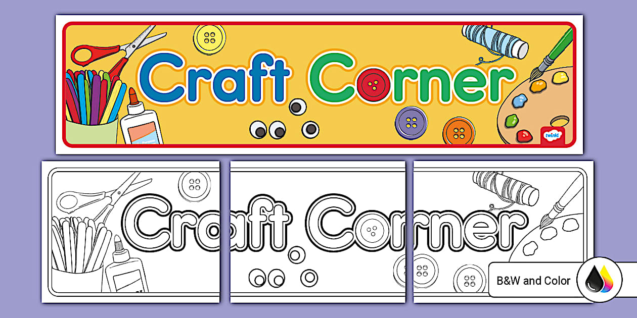 Craft Corner Banner (teacher made) - Twinkl