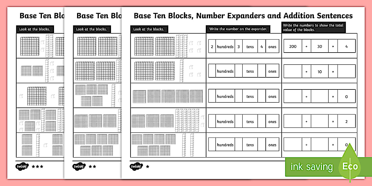 SA Base Ten Blocks, Number Expanders and Partitioning Differentiated