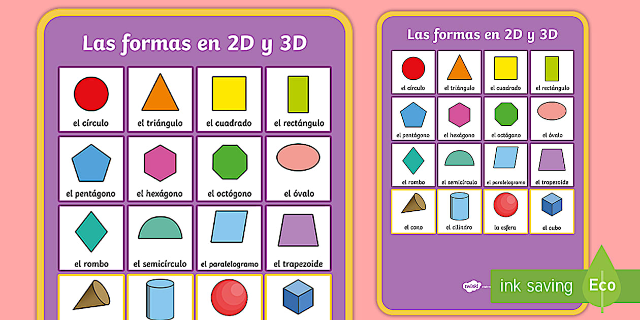 2D and 3D Shapes Display Poster (teacher made) - Twinkl