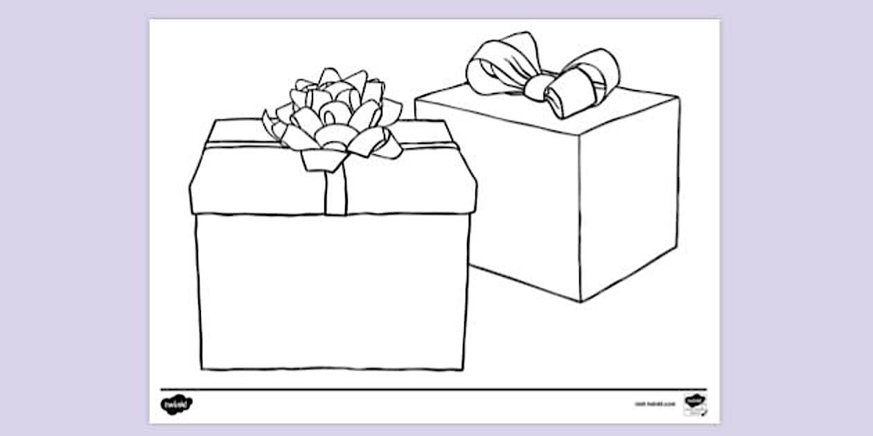 Gift Colouring Sheet | Colouring Sheets