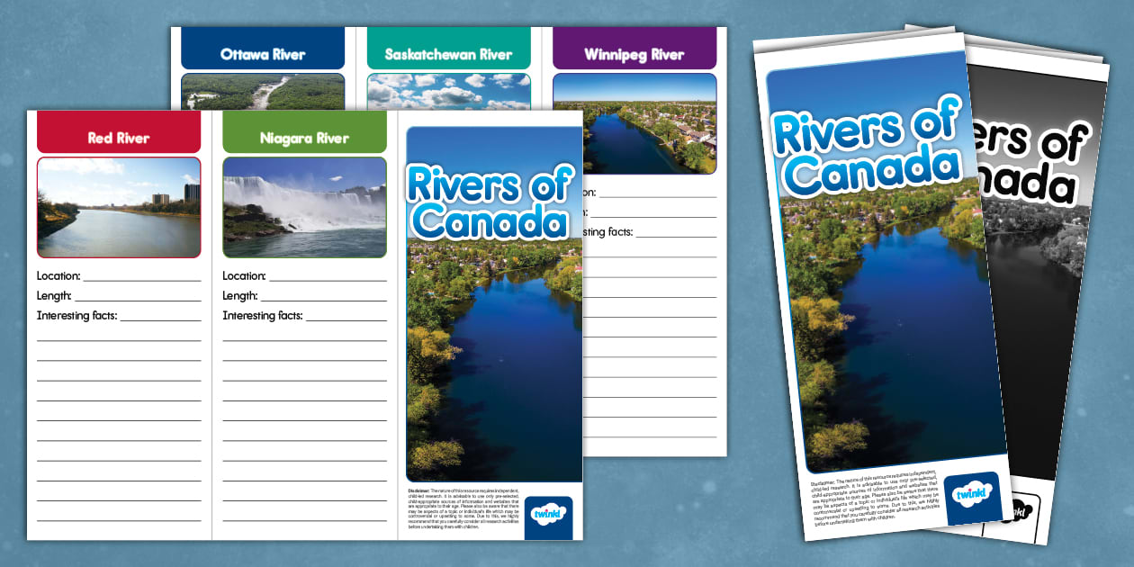 Canadian Rivers Leaflet Template | Twinkl (teacher made)