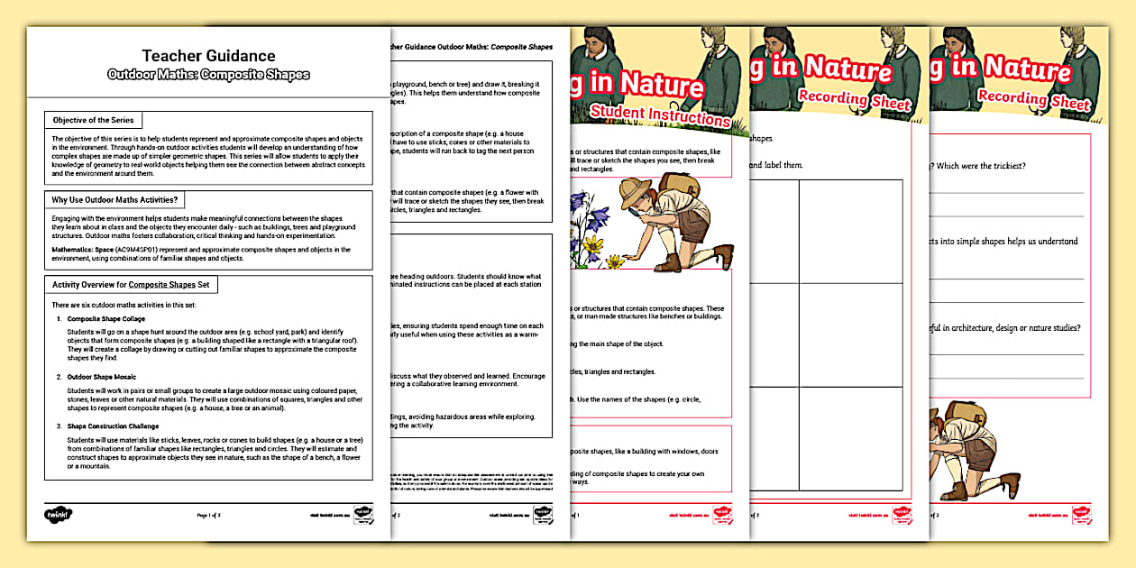 Outdoor Maths: Shape Tracing in Nature (teacher made)