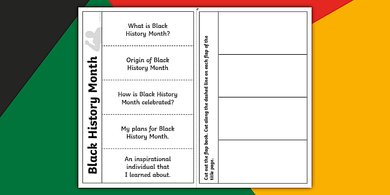 Black History Month Flap Book for 3rd-5th Grade - Twinkl