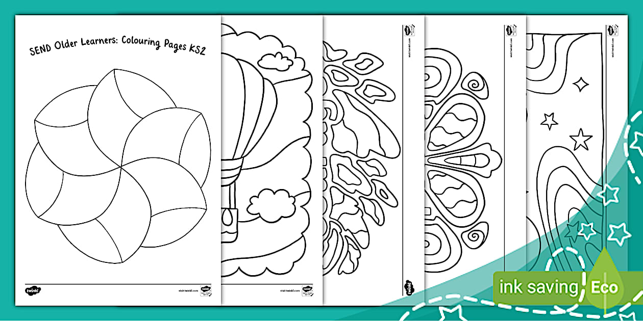 SEND Older Learners: Colouring Pages KS2 (teacher made)