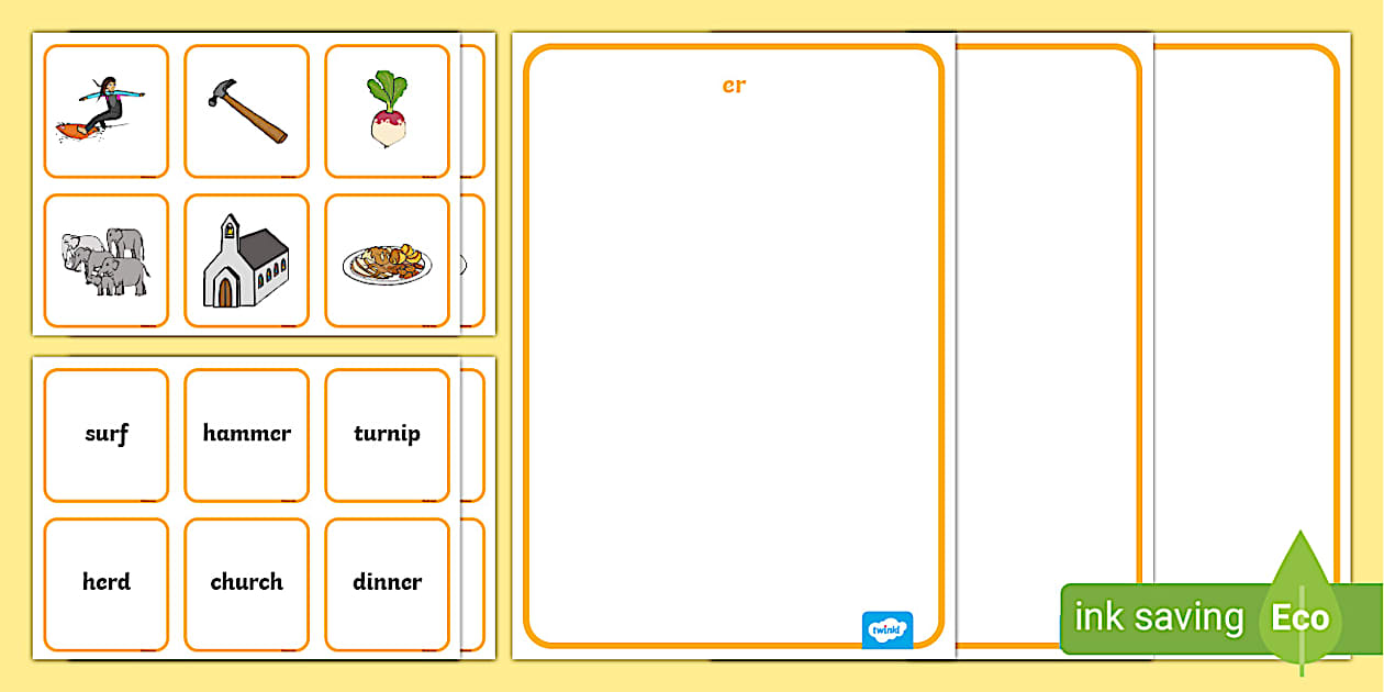 ur Sound Family Sorting and Matching Activity Pack - Twinkl