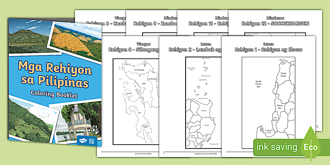 Mga Rehiyon Sa Pilipinas Coloring Sheets | Philippines | Twinkl