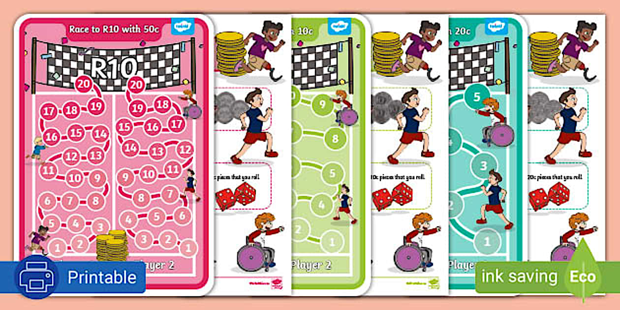 Money Board Game | Printable | South Africa