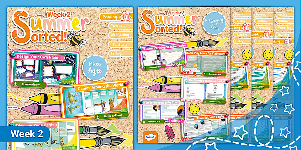 Week 2 Summer Activities Sorted (Mixed Ages) (teacher made)